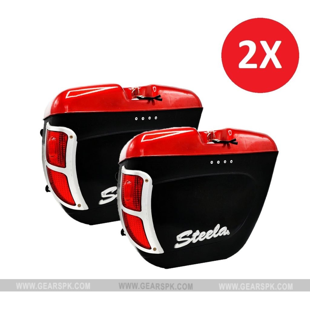Motorcycle Side Box Tail Box with LED Steela | Gearspk