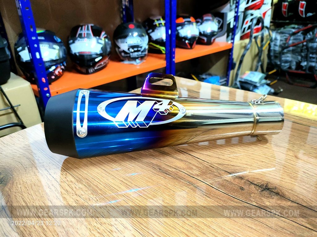 Motorcycle M4 Exhaust Multi with Black Tip | Gearspk