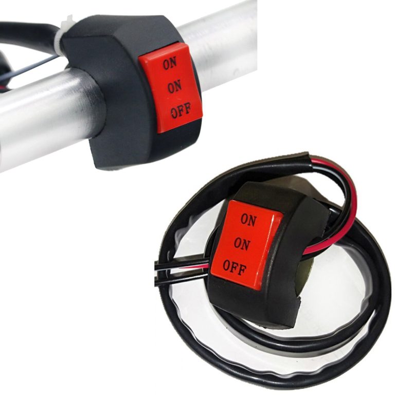 Motorcycle Dual On-On-Off Button Switch Dual Function LED
