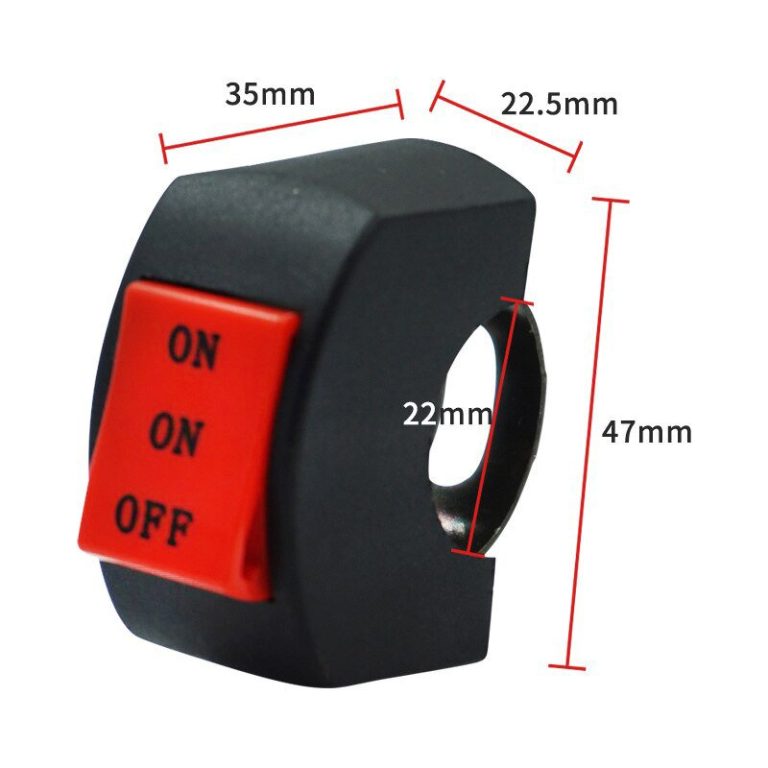 Motorcycle Dual On-On-Off Button Switch Dual Function LED
